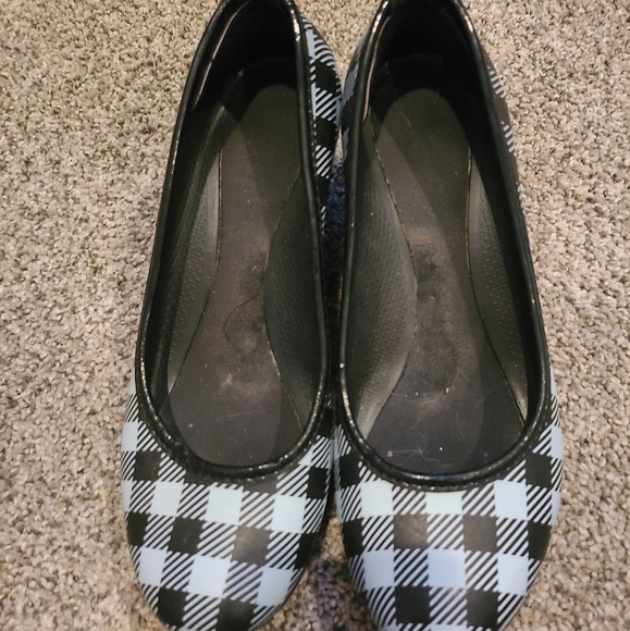CROCS | Shoes | Crocs Womens Plaid Lydia Lumberjack Wedgeblackwhite7 M ...